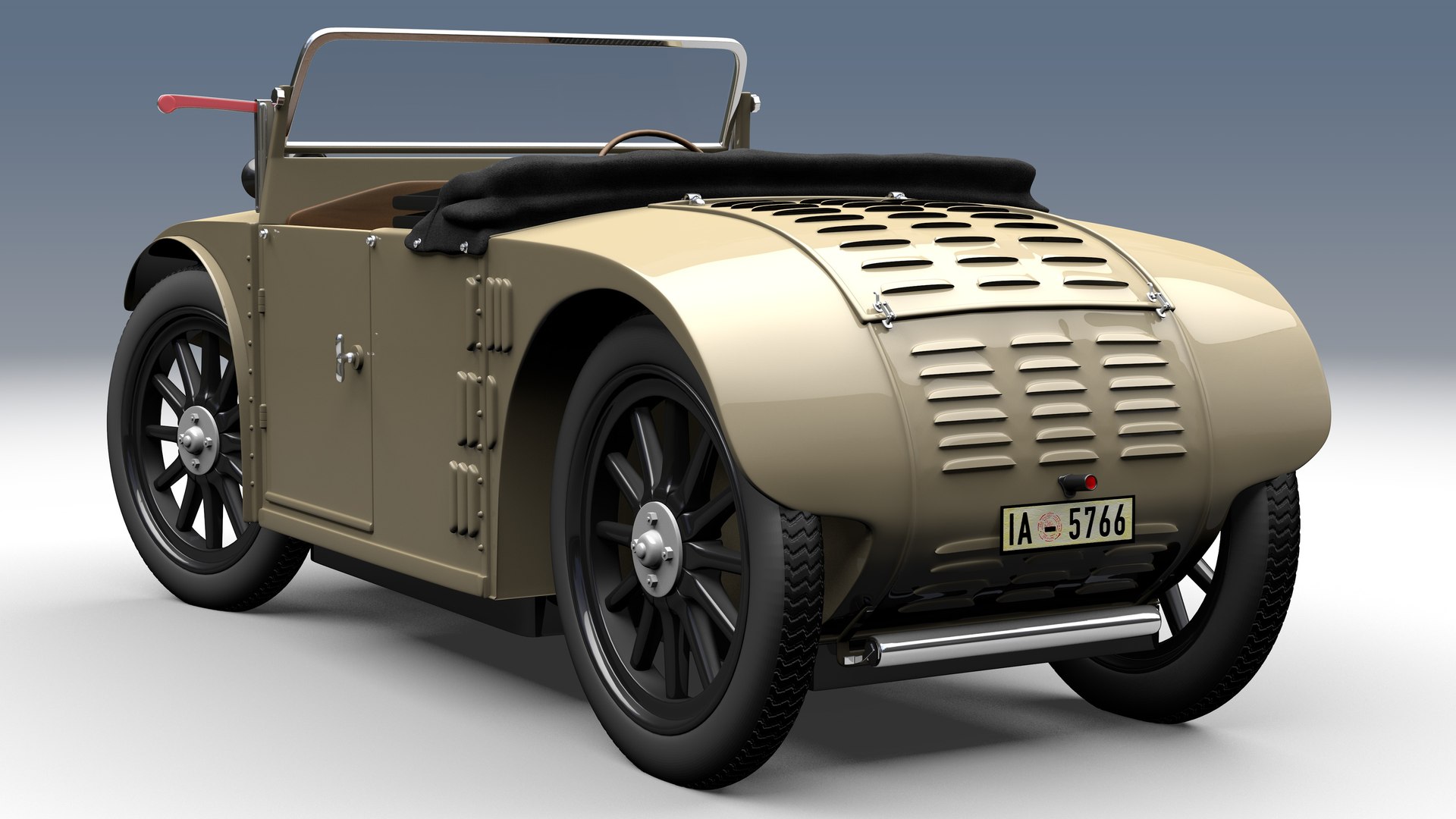3D Hanomag 2-10 Cabriolet Kommissbrot Series I 1925 Model - TurboSquid ...