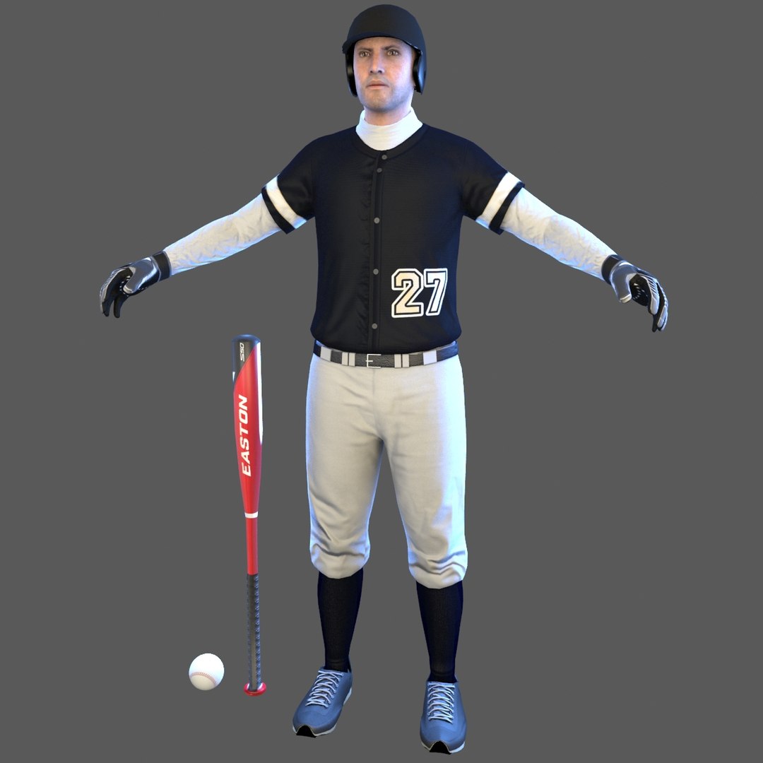3D Baseball Player Bat Ball Model - TurboSquid 1462843