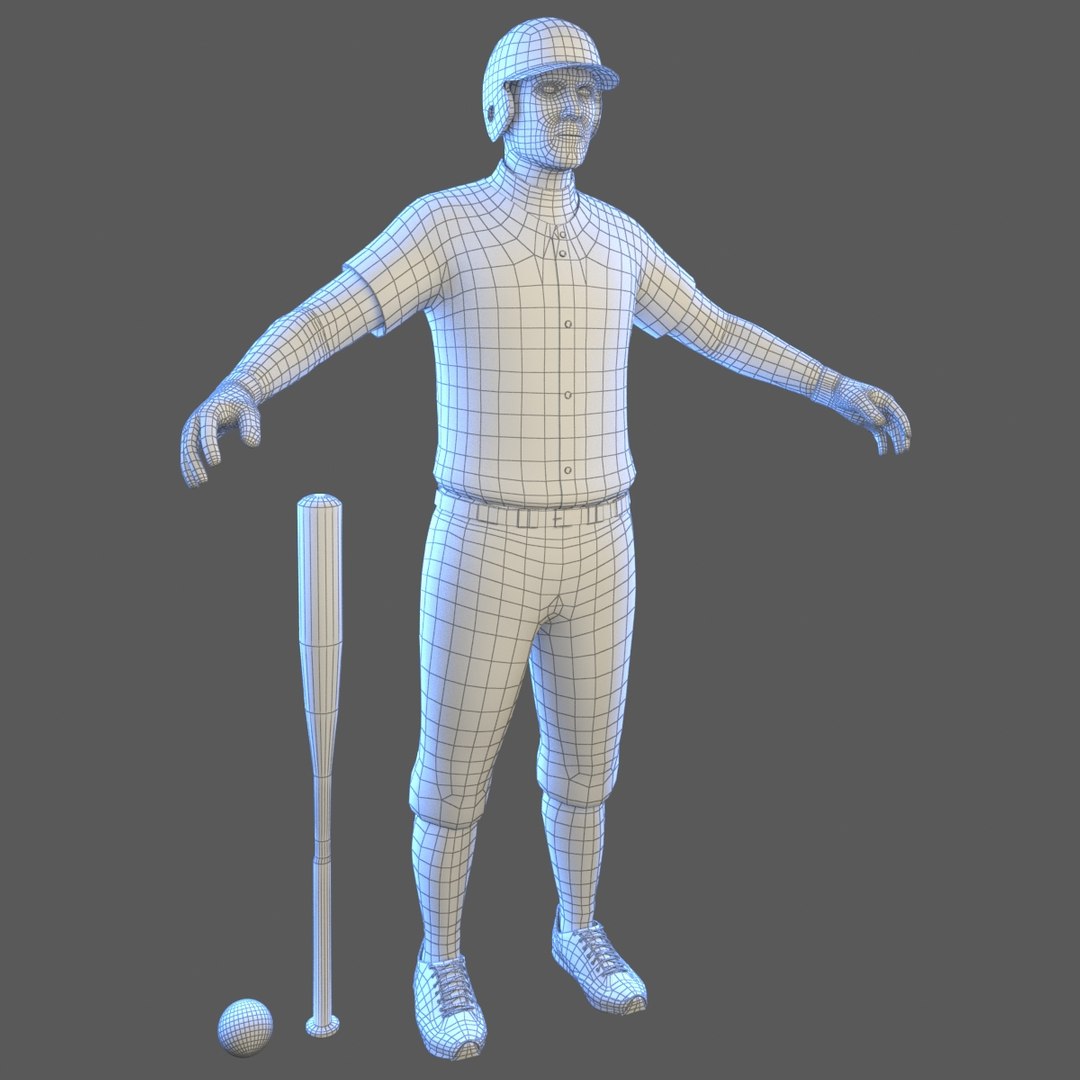 3D Baseball Player Bat Ball Model - TurboSquid 1462843