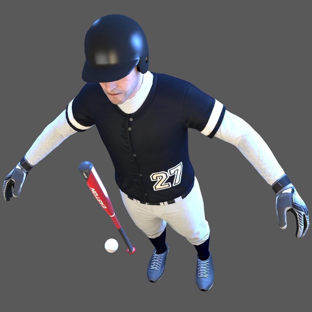 3D Baseball Player Bat Ball Model - TurboSquid 1462843