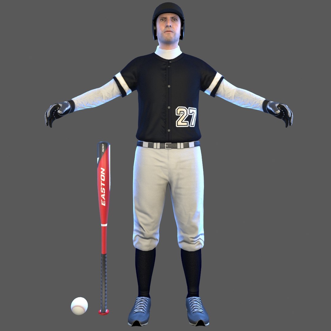 3D Baseball Player Bat Ball Model - TurboSquid 1462843