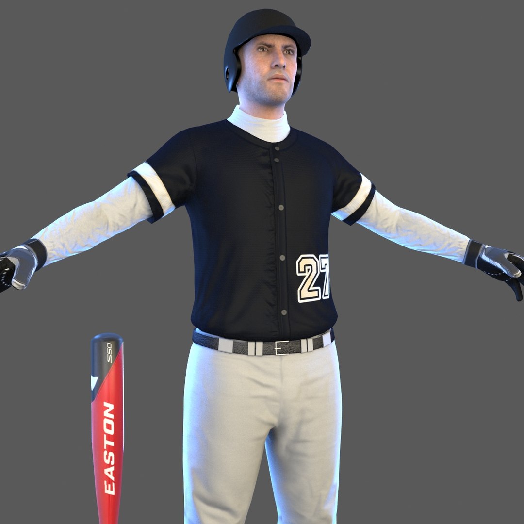 3D Baseball Player Bat Ball Model - TurboSquid 1462843