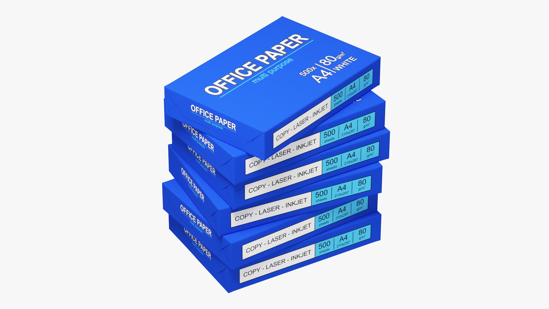 Office Paper Set 3D Model - TurboSquid 1972378