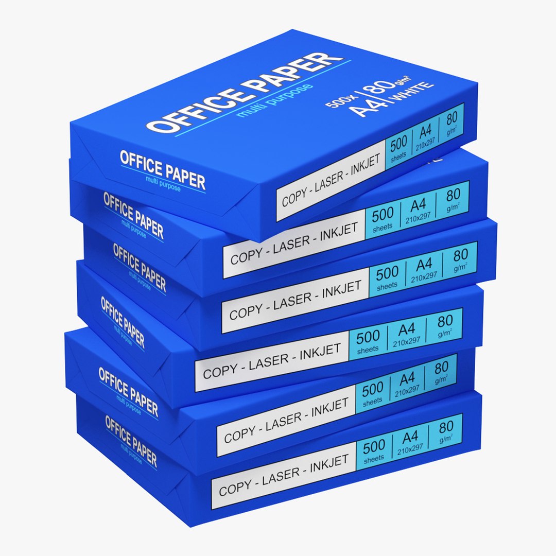 Office Paper Set 3D Model - TurboSquid 1972378
