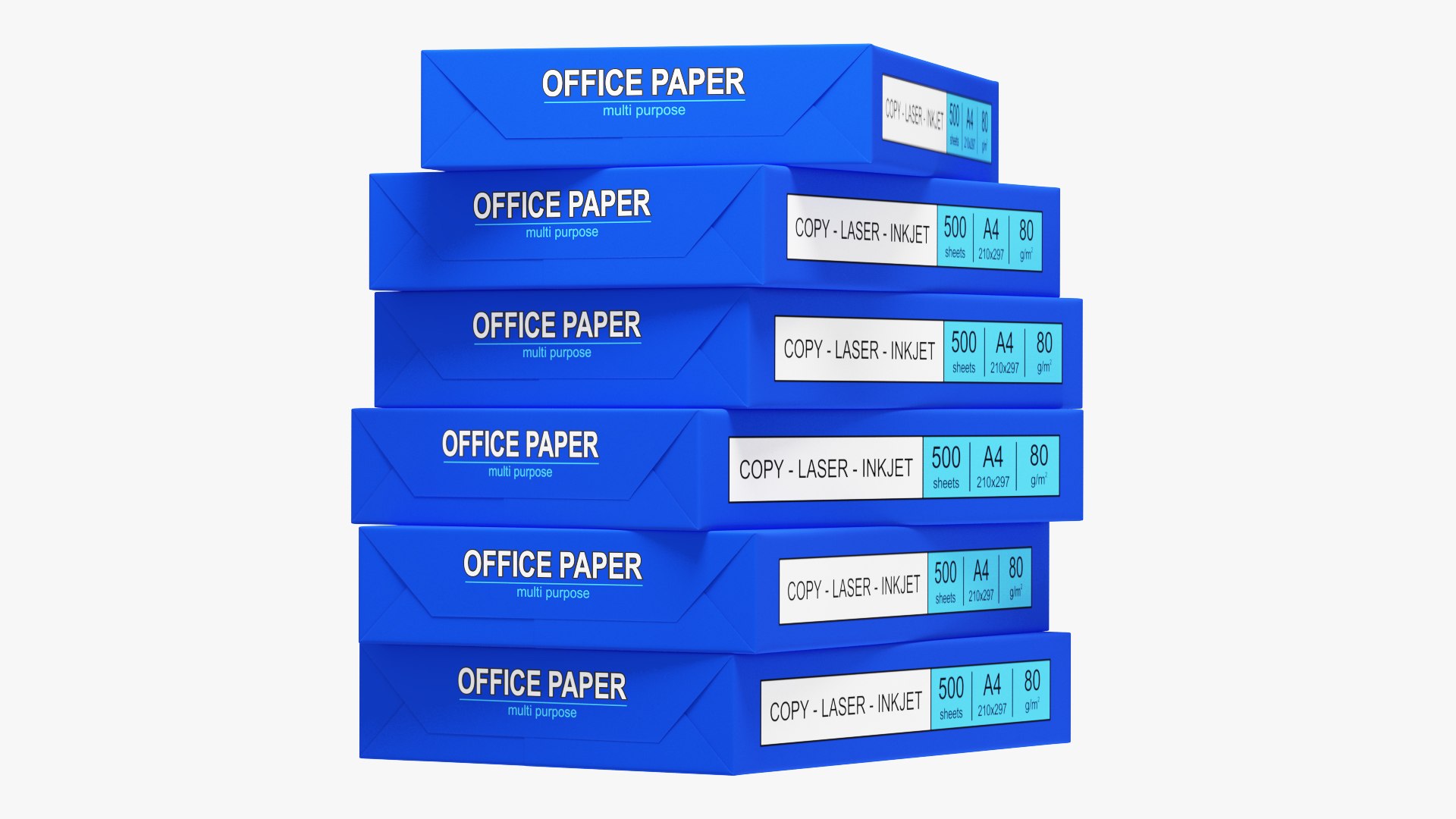Office Paper Set 3D Model - TurboSquid 1972378