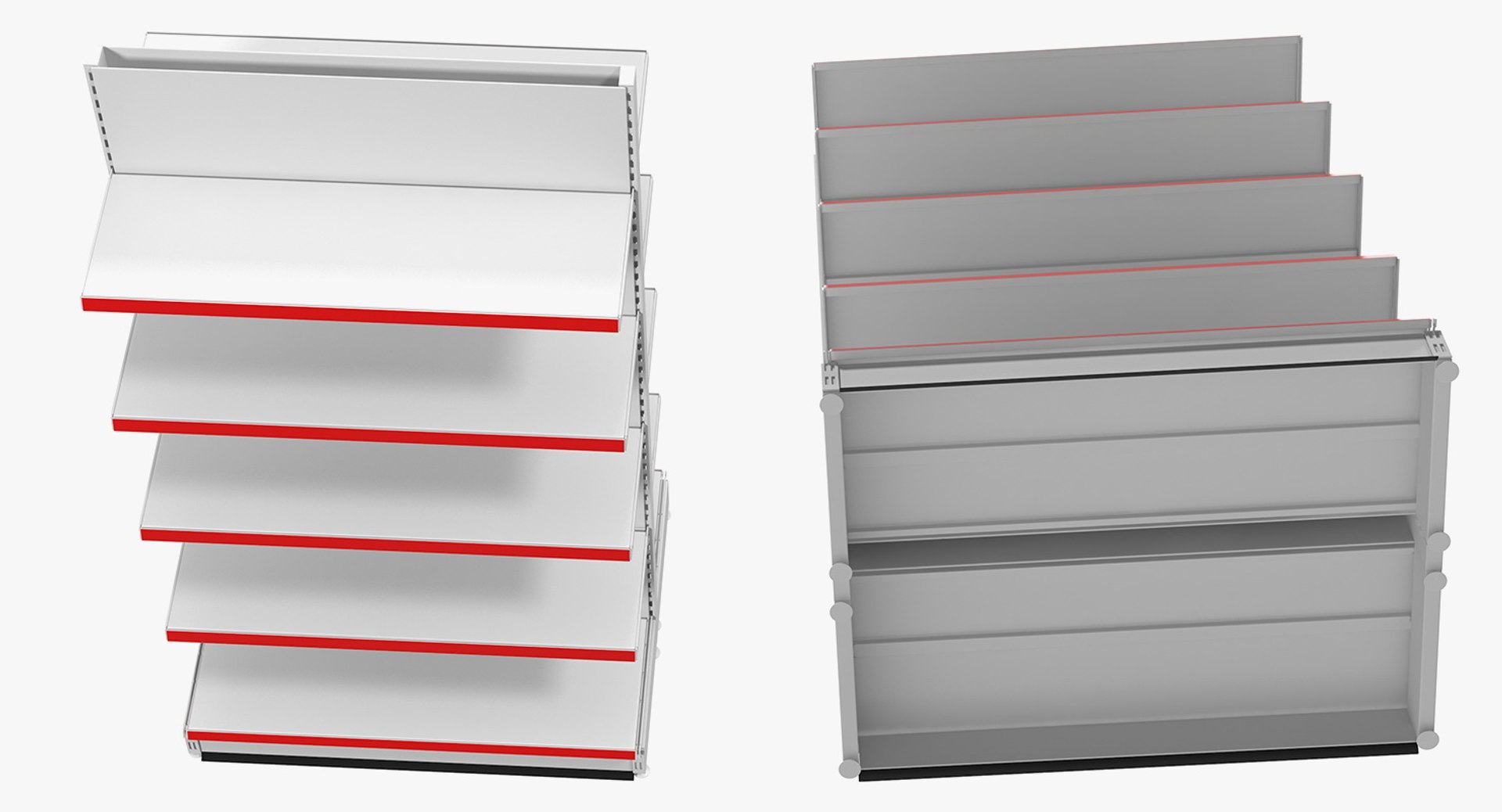 Store Double-sided Supermarket Rack 3D Model - TurboSquid 1413050