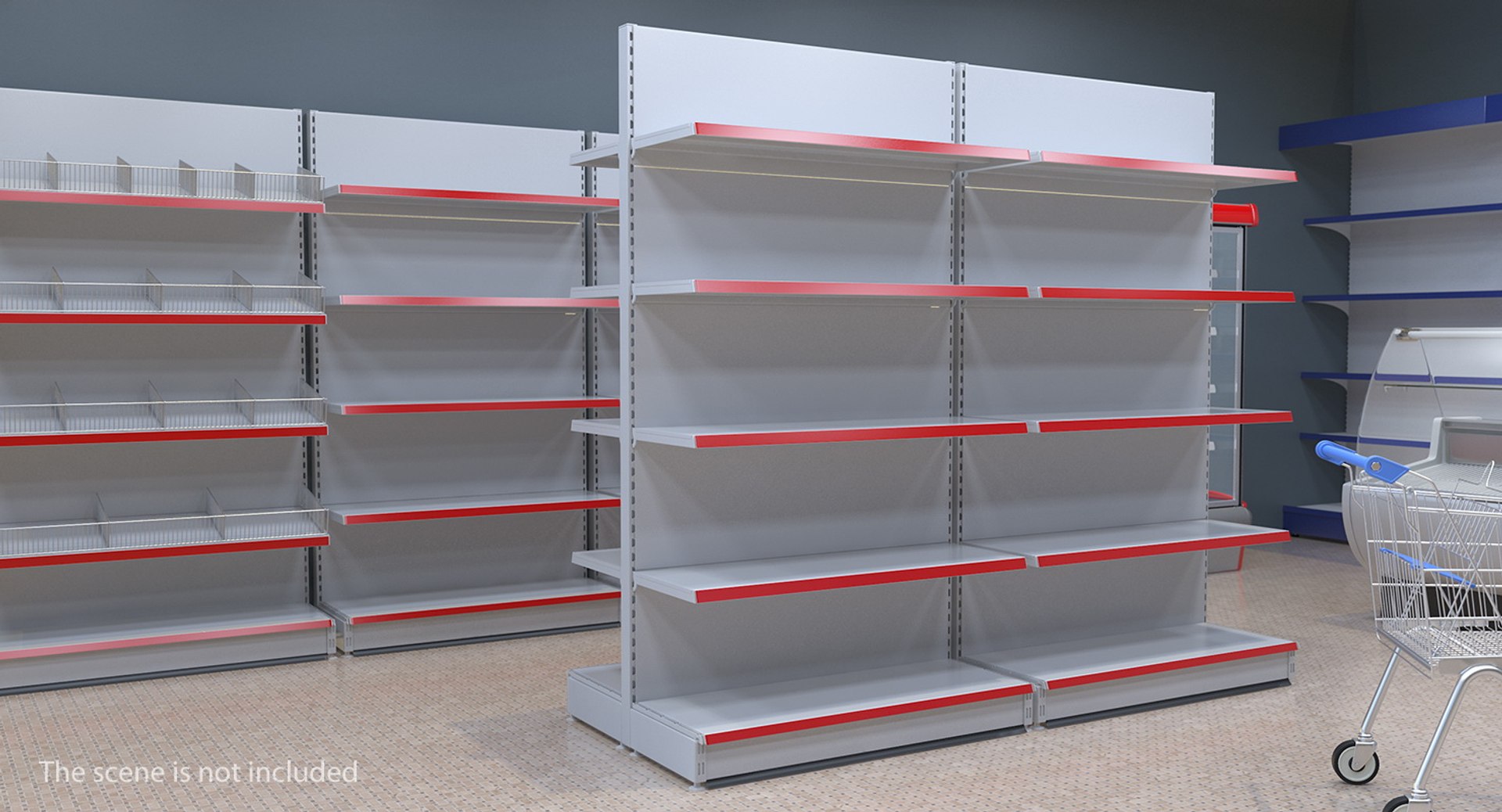 Store Double-sided Supermarket Rack 3D Model - TurboSquid 1413050