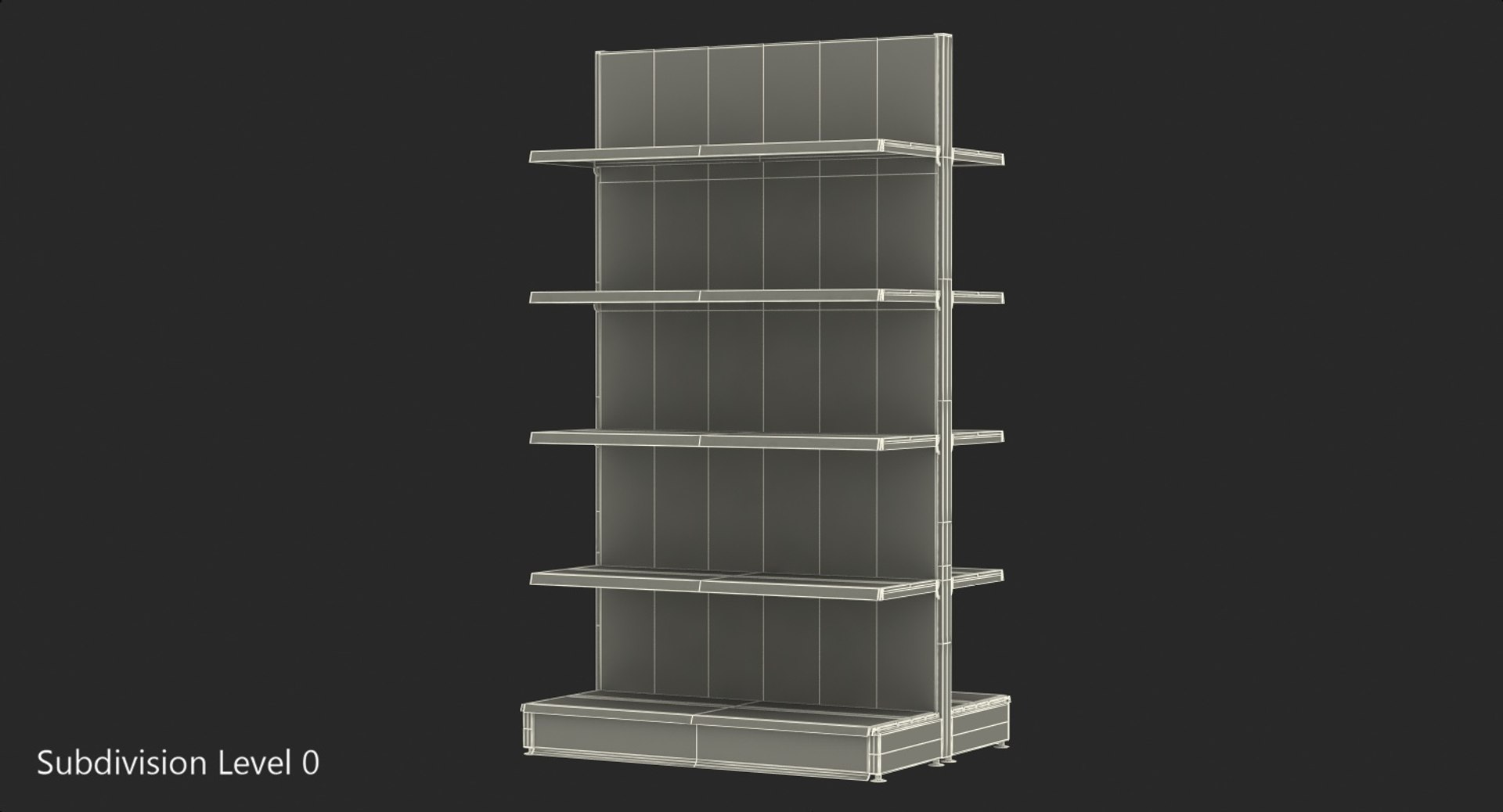 Store double-sided supermarket rack 3D model - TurboSquid 1413050