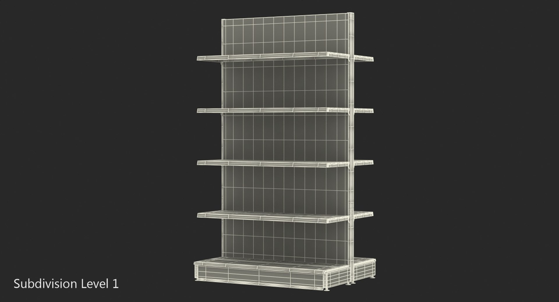 Store double-sided supermarket rack 3D model - TurboSquid 1413050