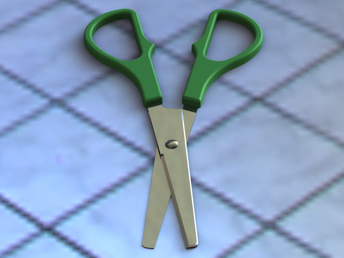 Green Utility Scissors Model - TurboSquid 2176576