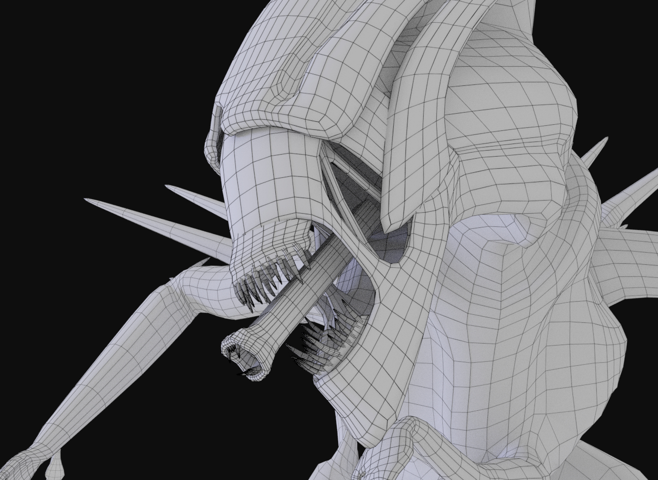 queen xenomorph 3d model
