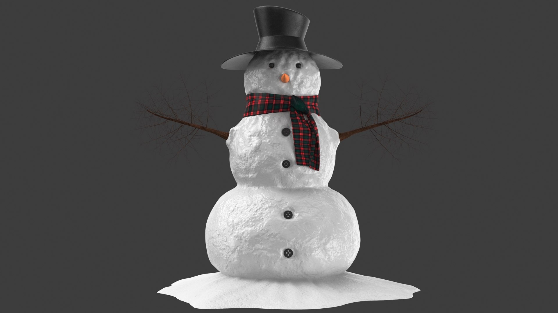 Detailed Snow Man 3D - TurboSquid 2161823