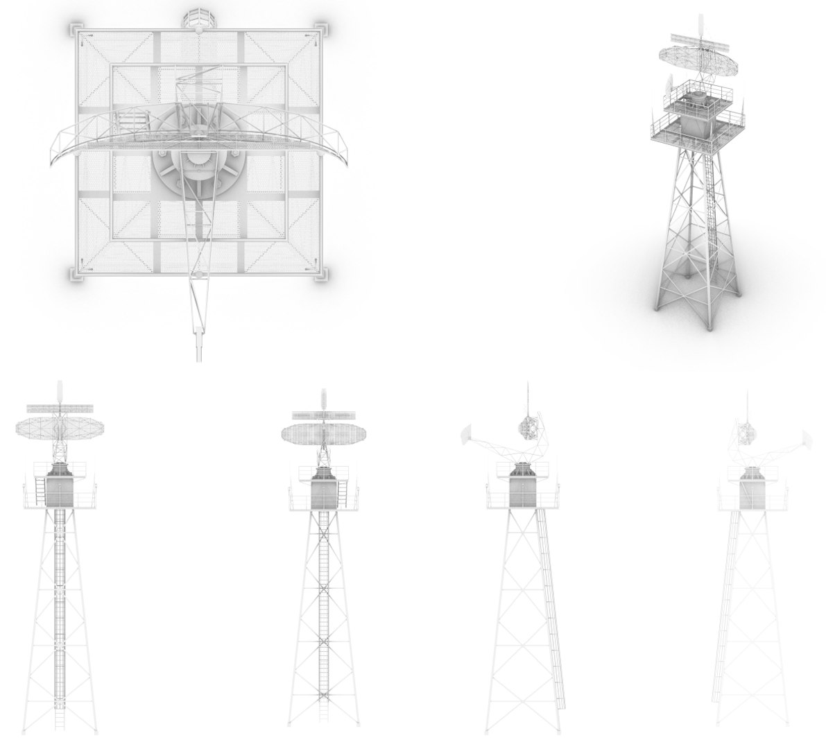 Airport Radar Tower Model - TurboSquid 1469985