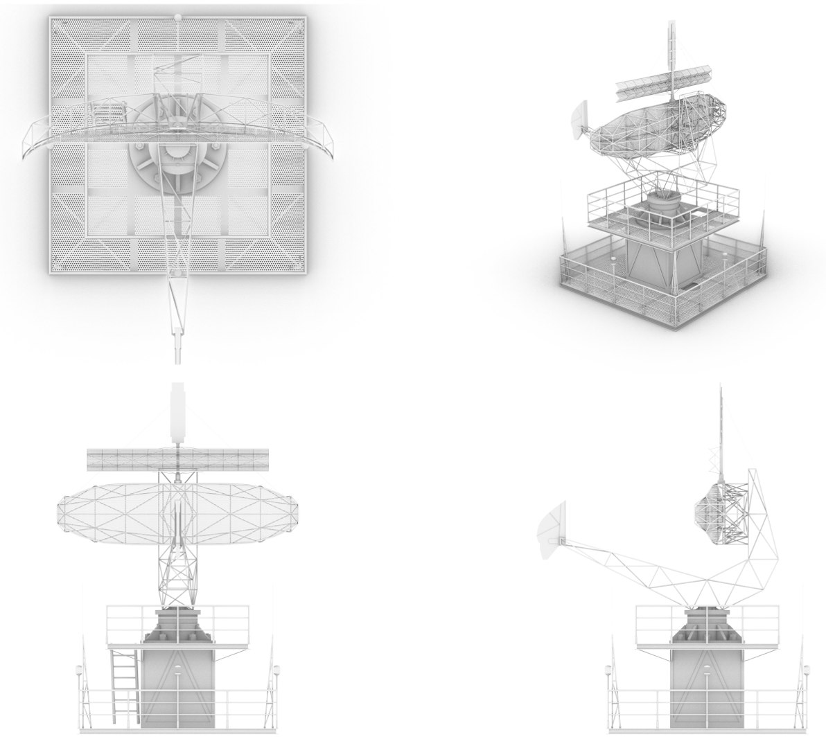 Airport Radar Tower Model - TurboSquid 1469985