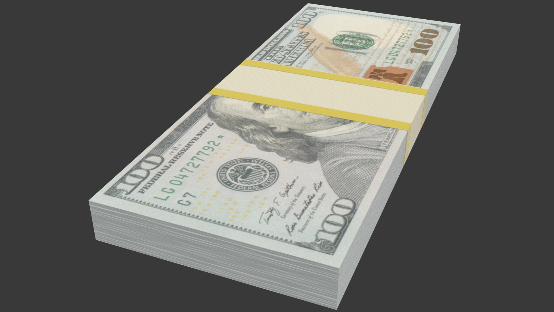 3D dollars bills model - TurboSquid 1652103