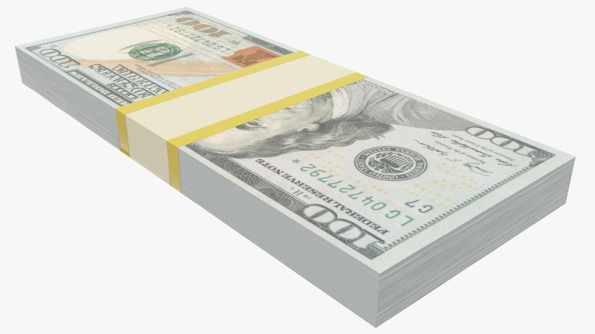 3D dollars bills model - TurboSquid 1652103