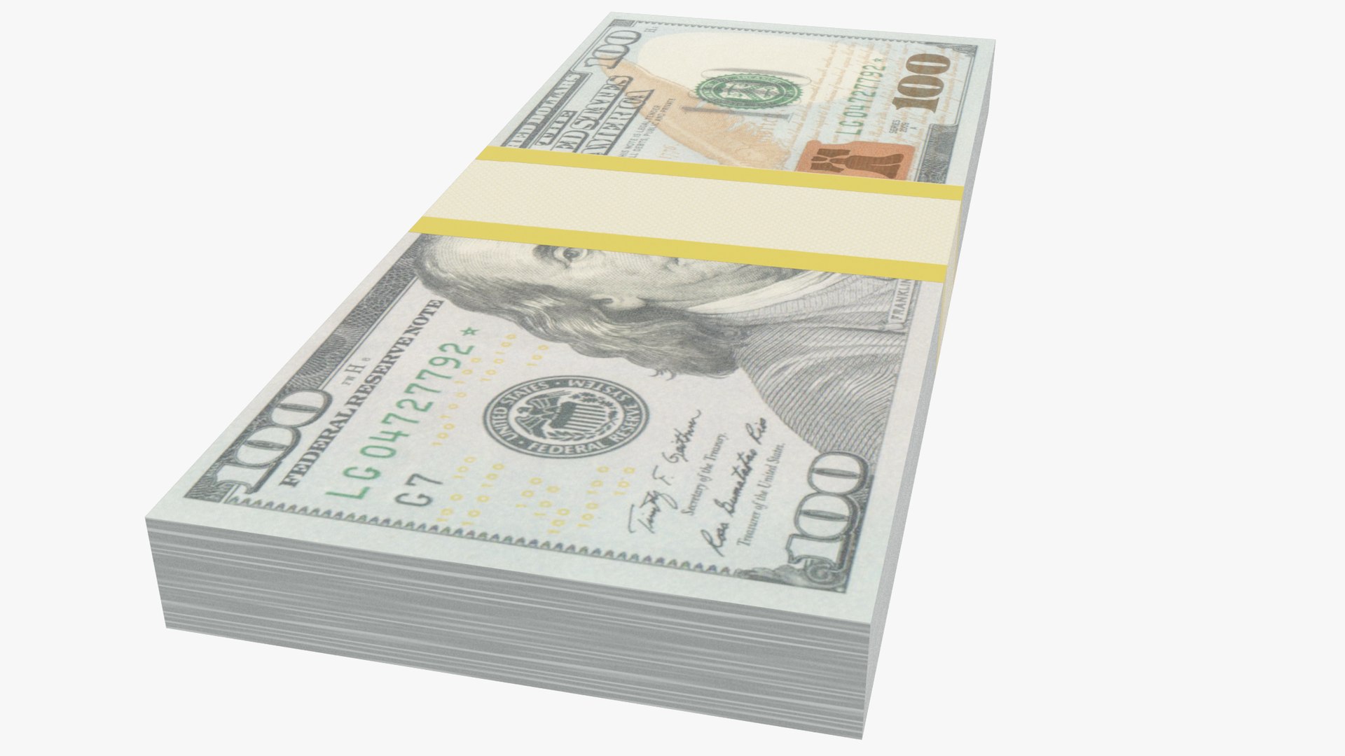 3D dollars bills model - TurboSquid 1652103