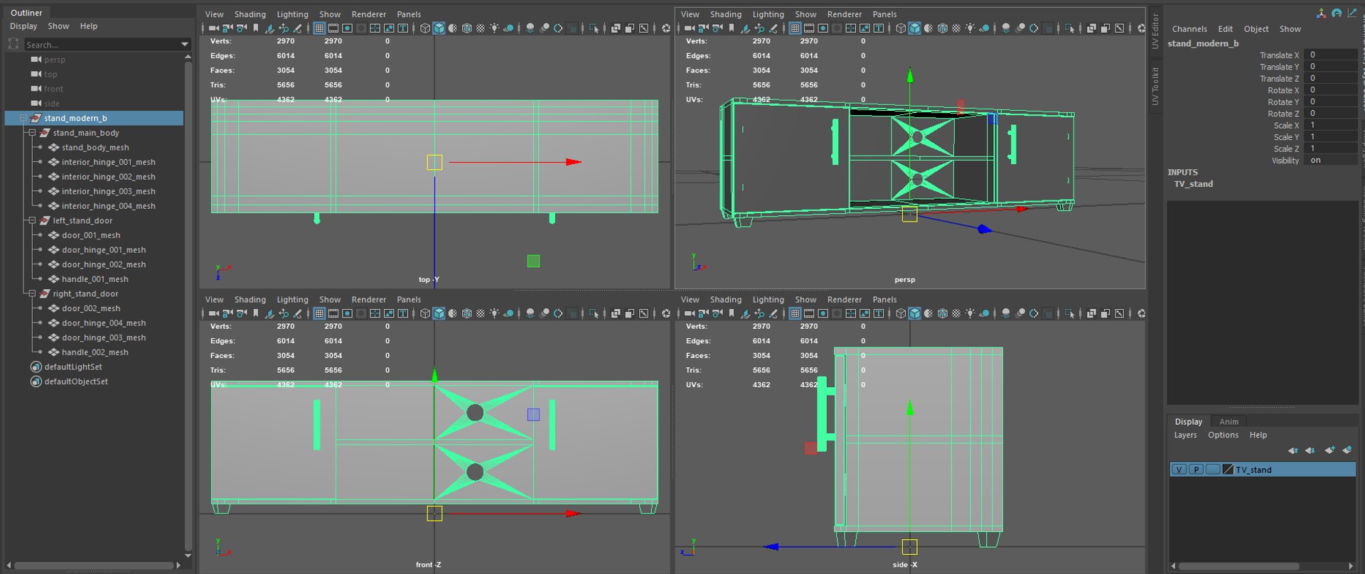 TV Stand 02 Game Ready Asset 3D - TurboSquid 2157911
