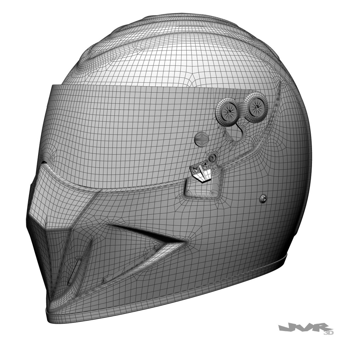 3d model simpson diamondback car helmet