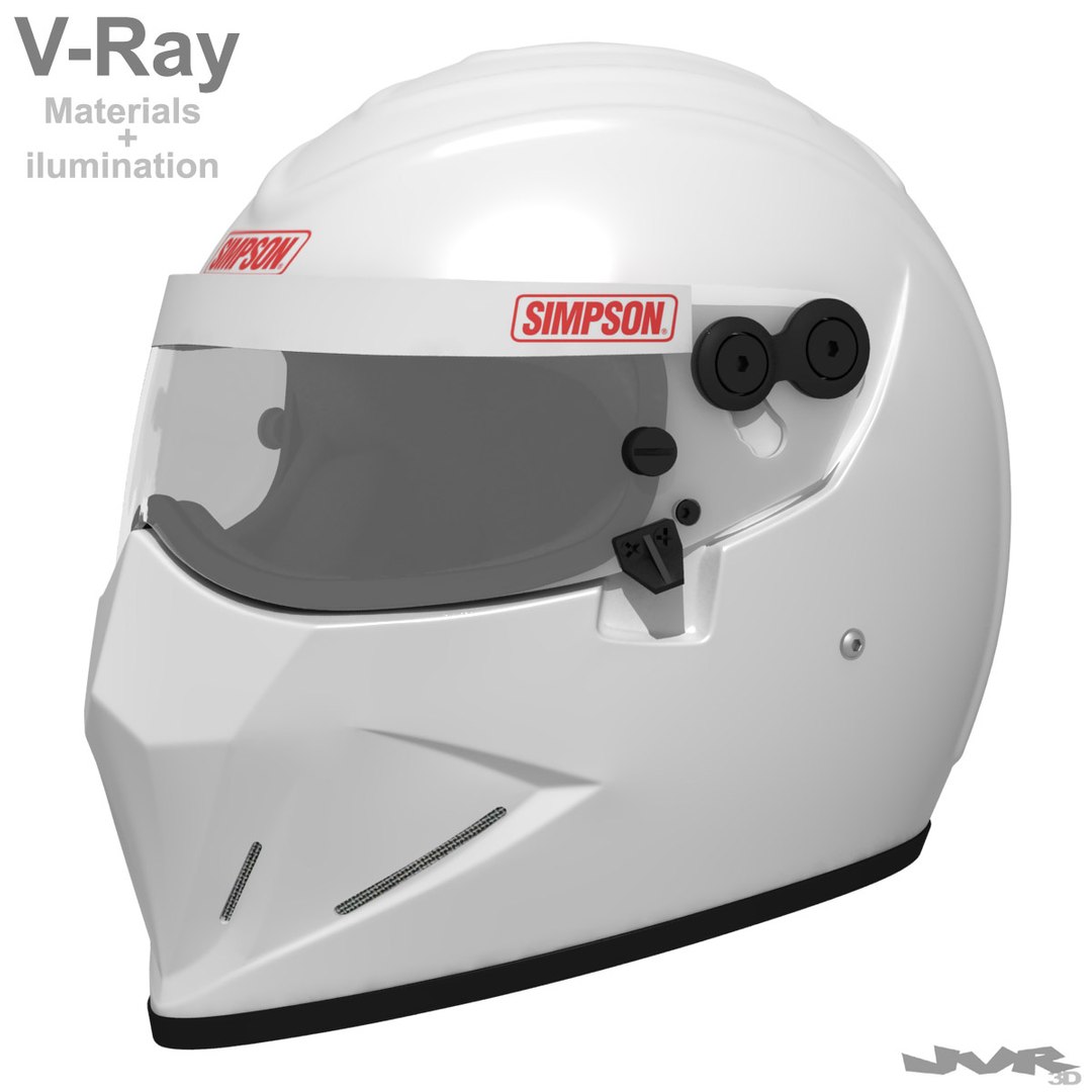 3d model simpson diamondback car helmet