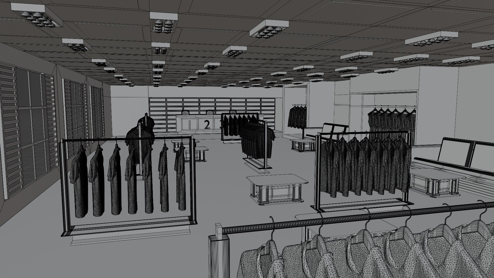 Clothing Store Interior 3D model - TurboSquid 2178909