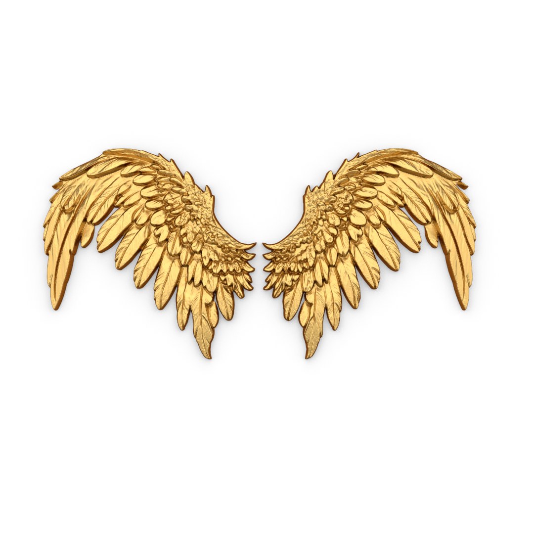3D Wings Printable Carved Decor 09 - TurboSquid 2178270