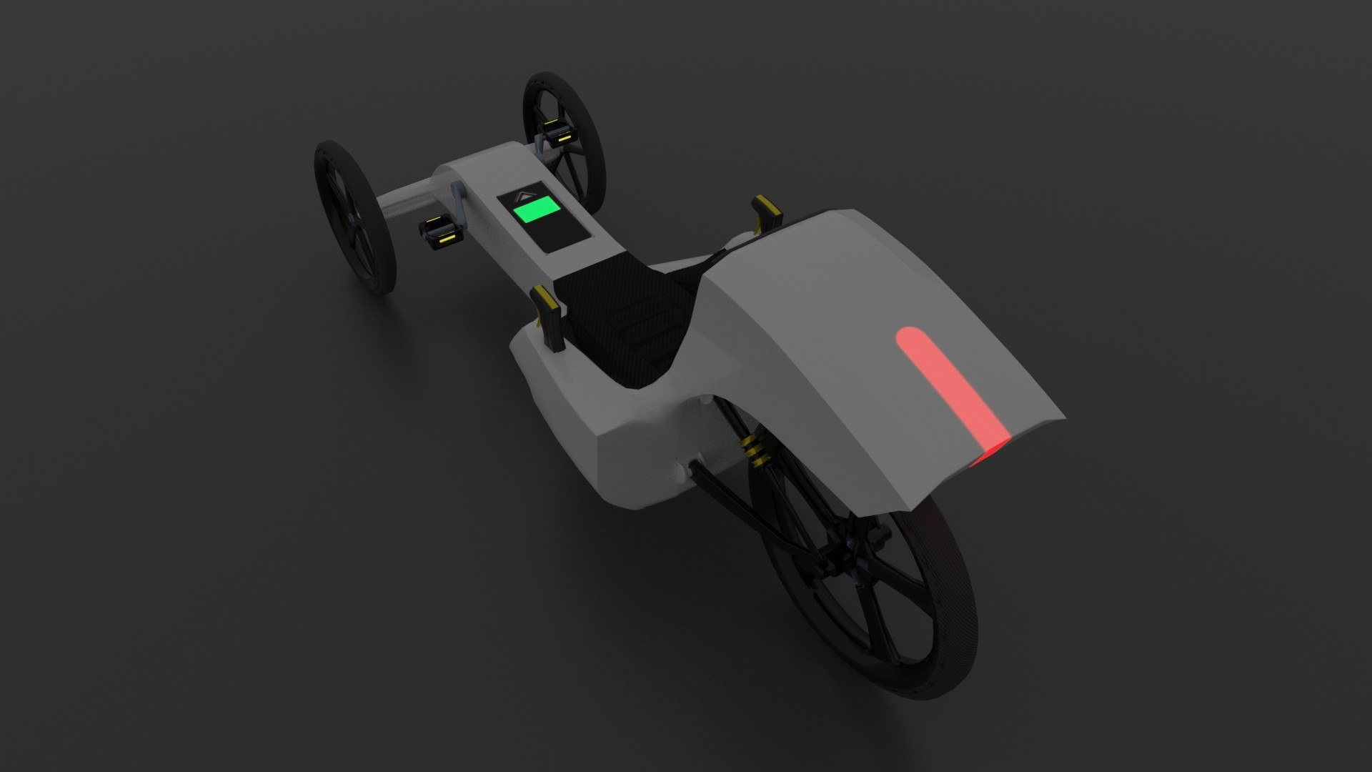 White Electric Trike Bike Glows In The Dark 3D - TurboSquid 1750080