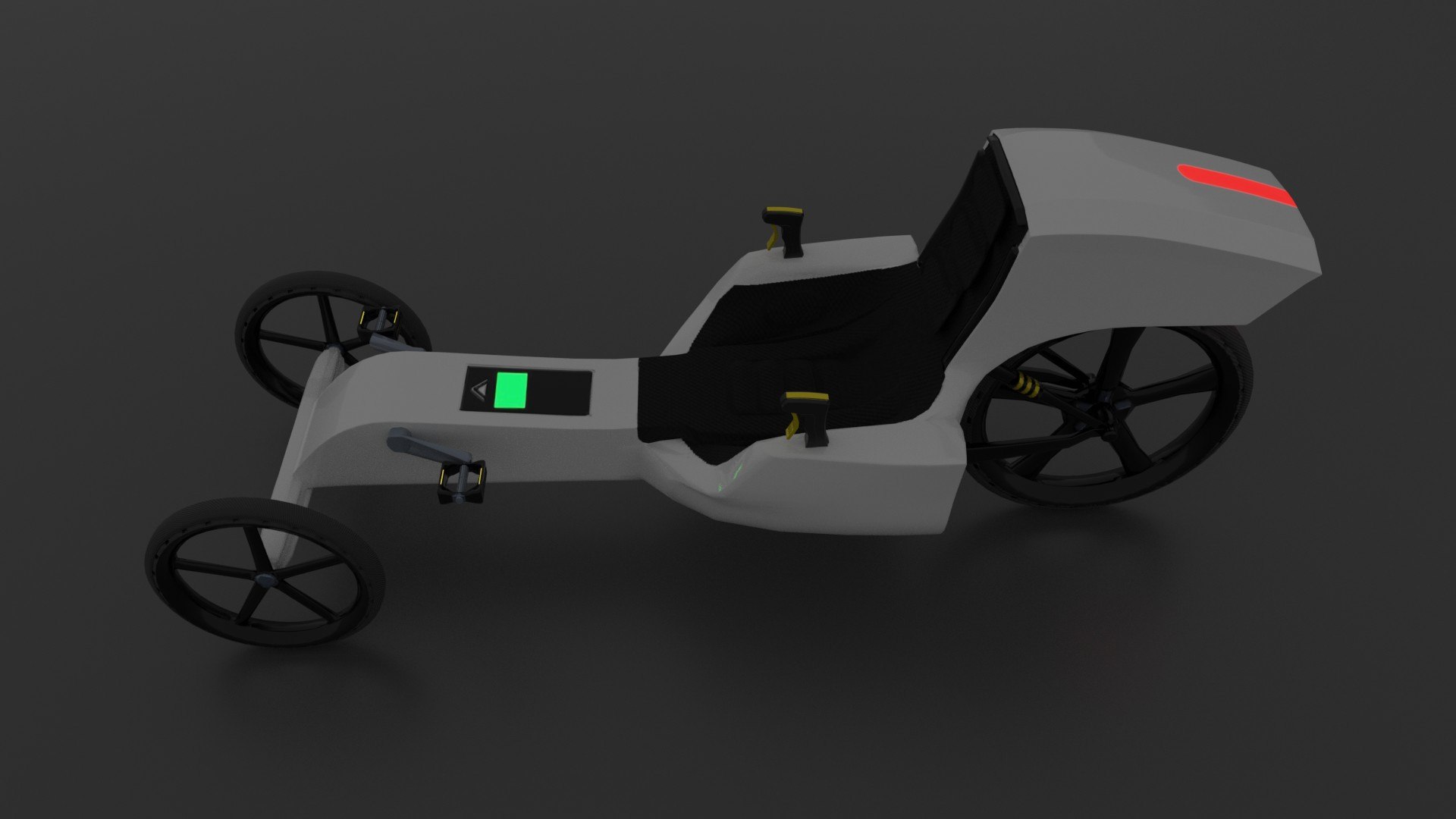 White Electric Trike Bike Glows In The Dark 3D - TurboSquid 1750080