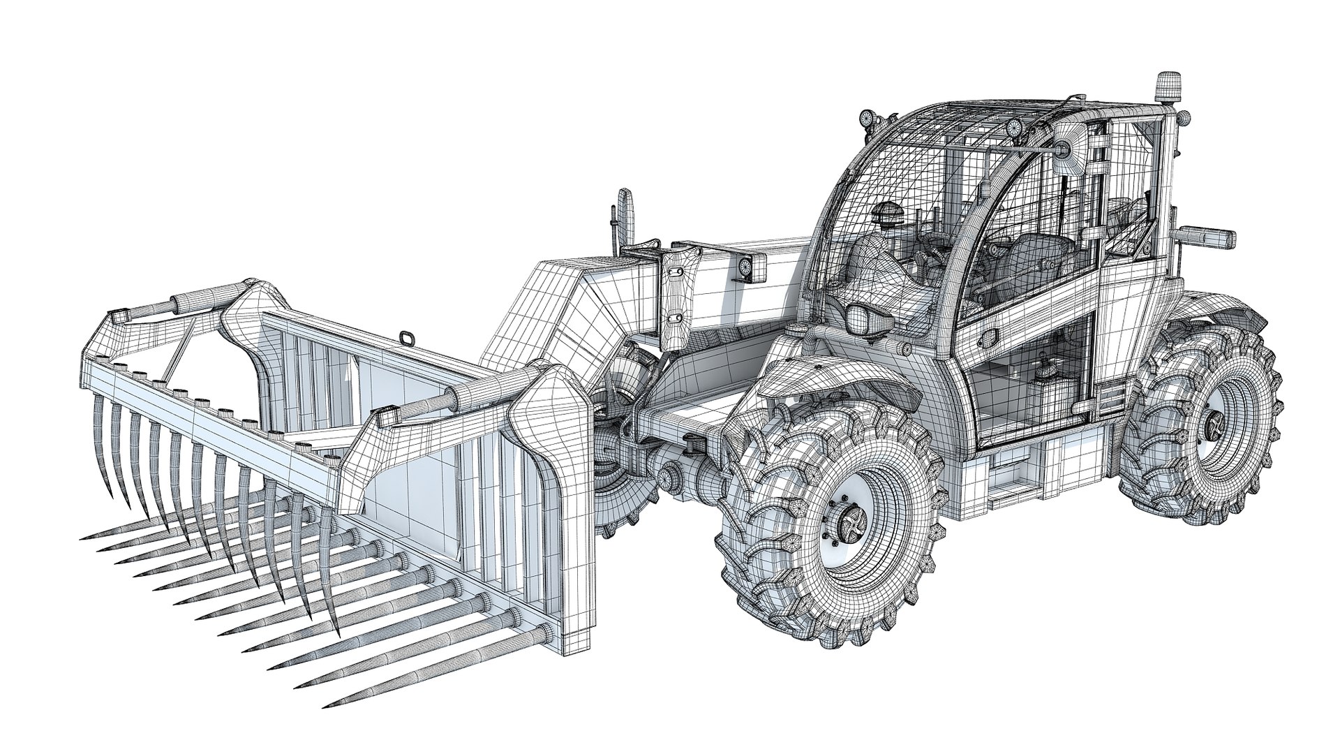 3D Model Telehandler Forklift Handler - TurboSquid 1690047
