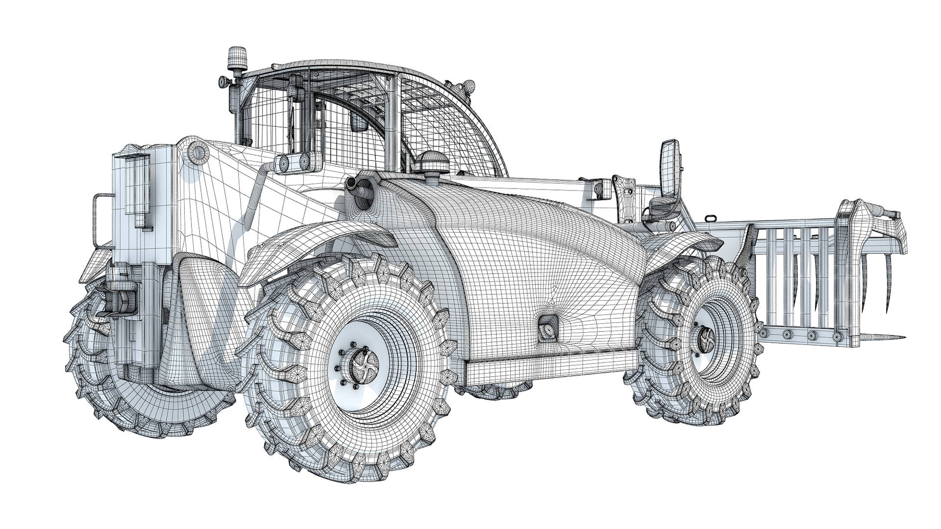 3D model telehandler forklift handler - TurboSquid 1690047