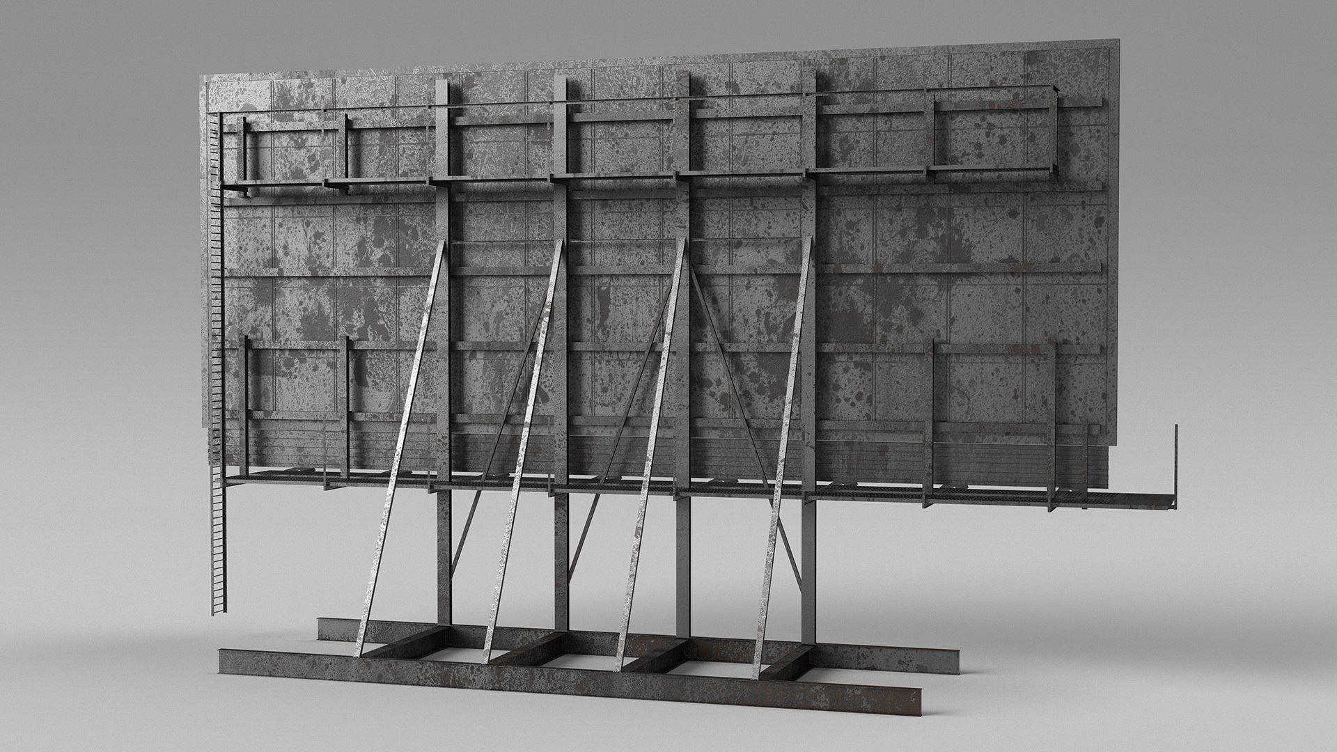 Outdoor Advertising Billboard Model - TurboSquid 2230266