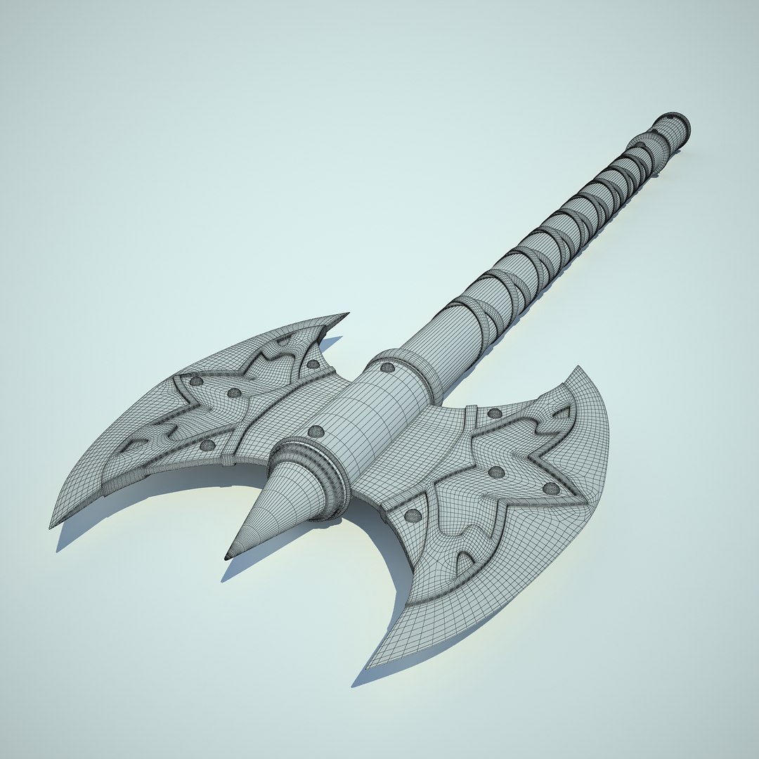 3d Battle Axe Model