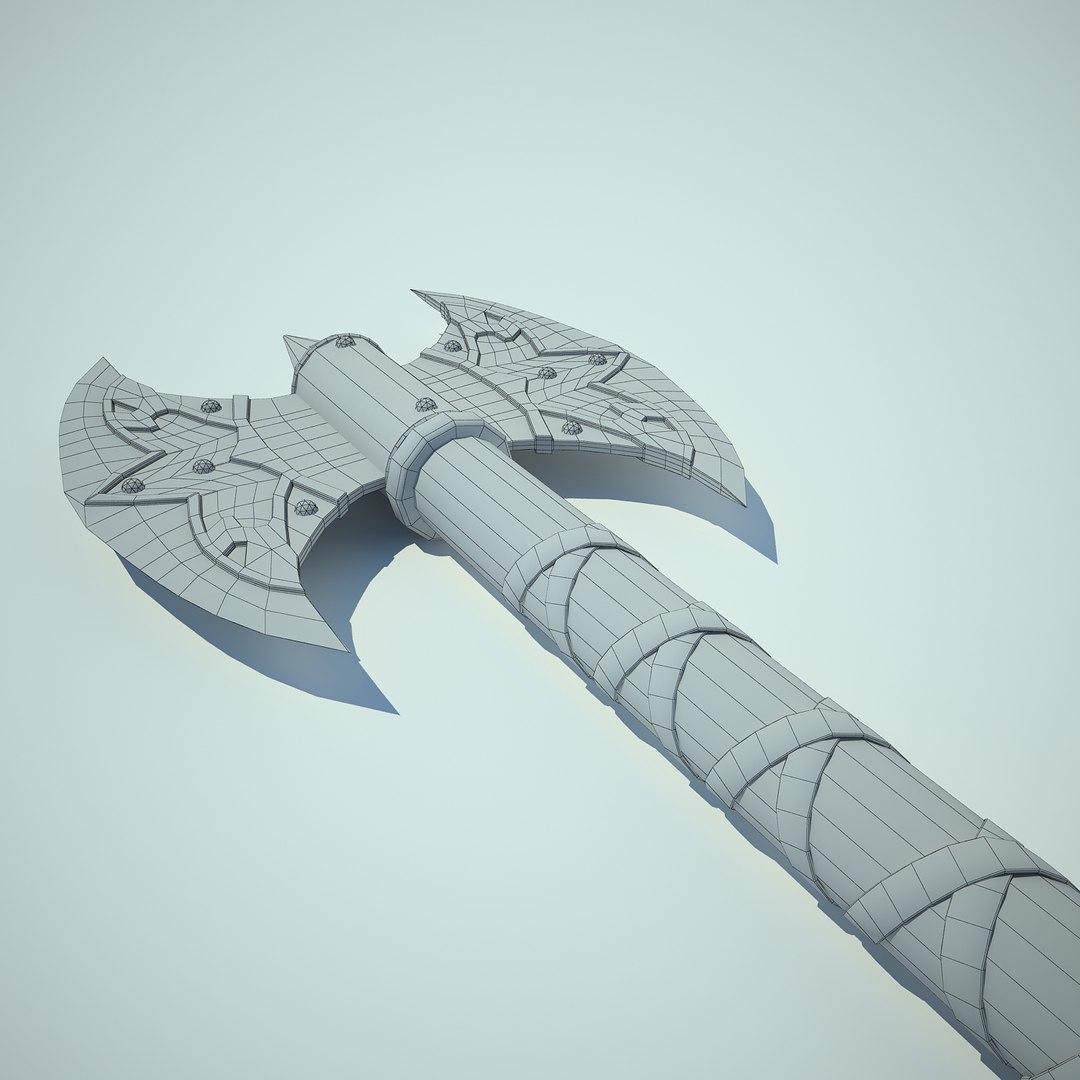 3d Battle Axe Model
