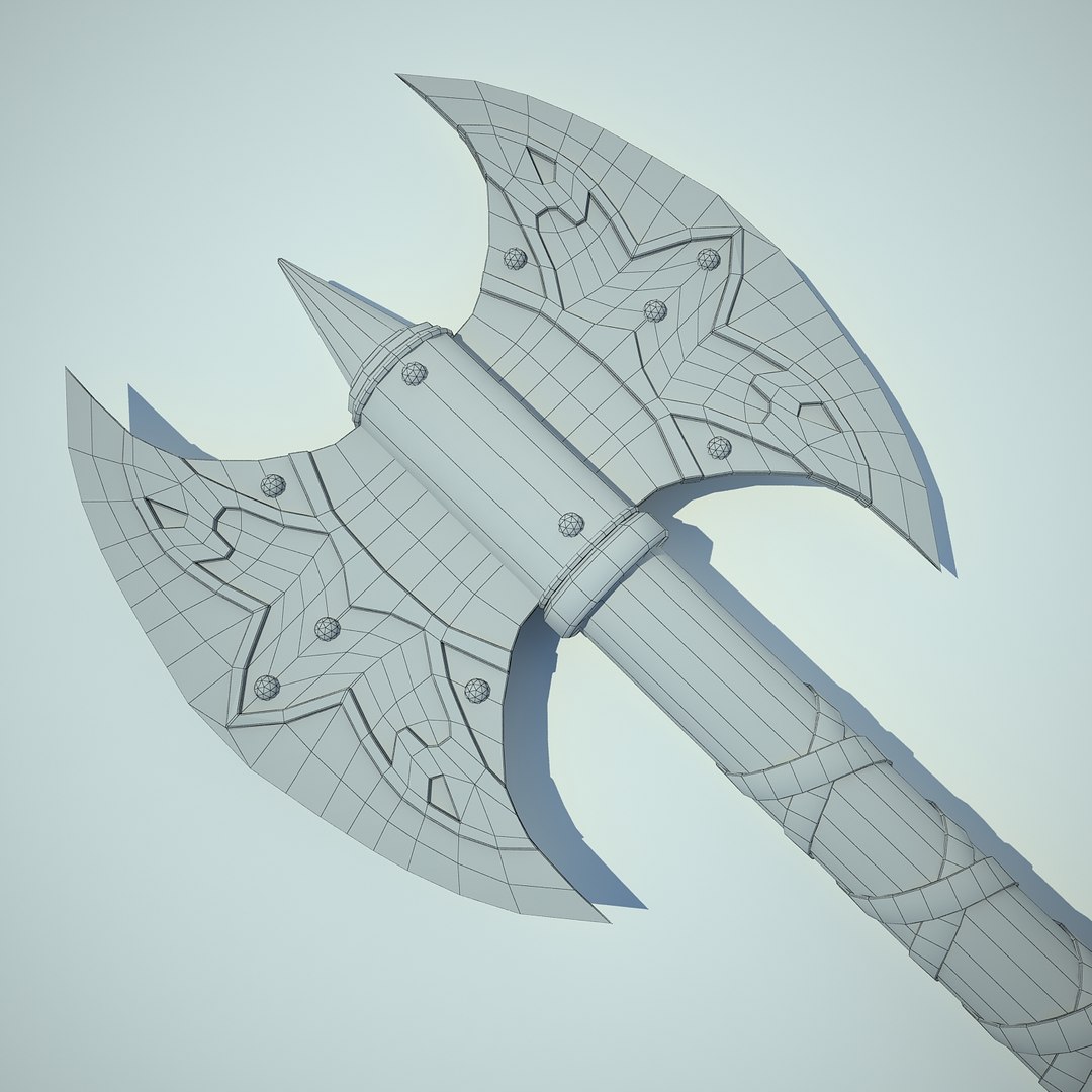 3d Battle Axe Model
