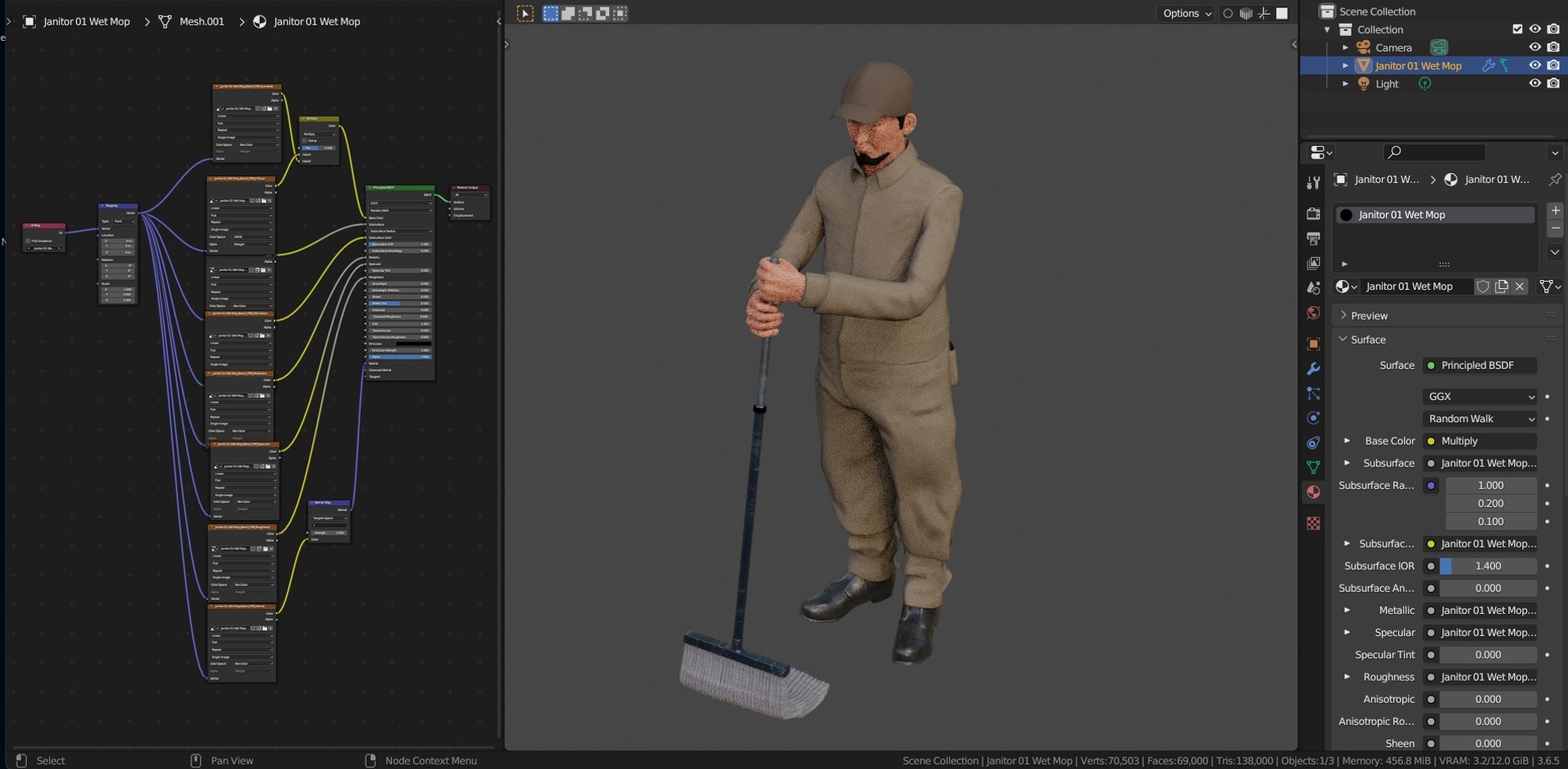 Mop Squeegee Vacuum 3D - TurboSquid 1701383