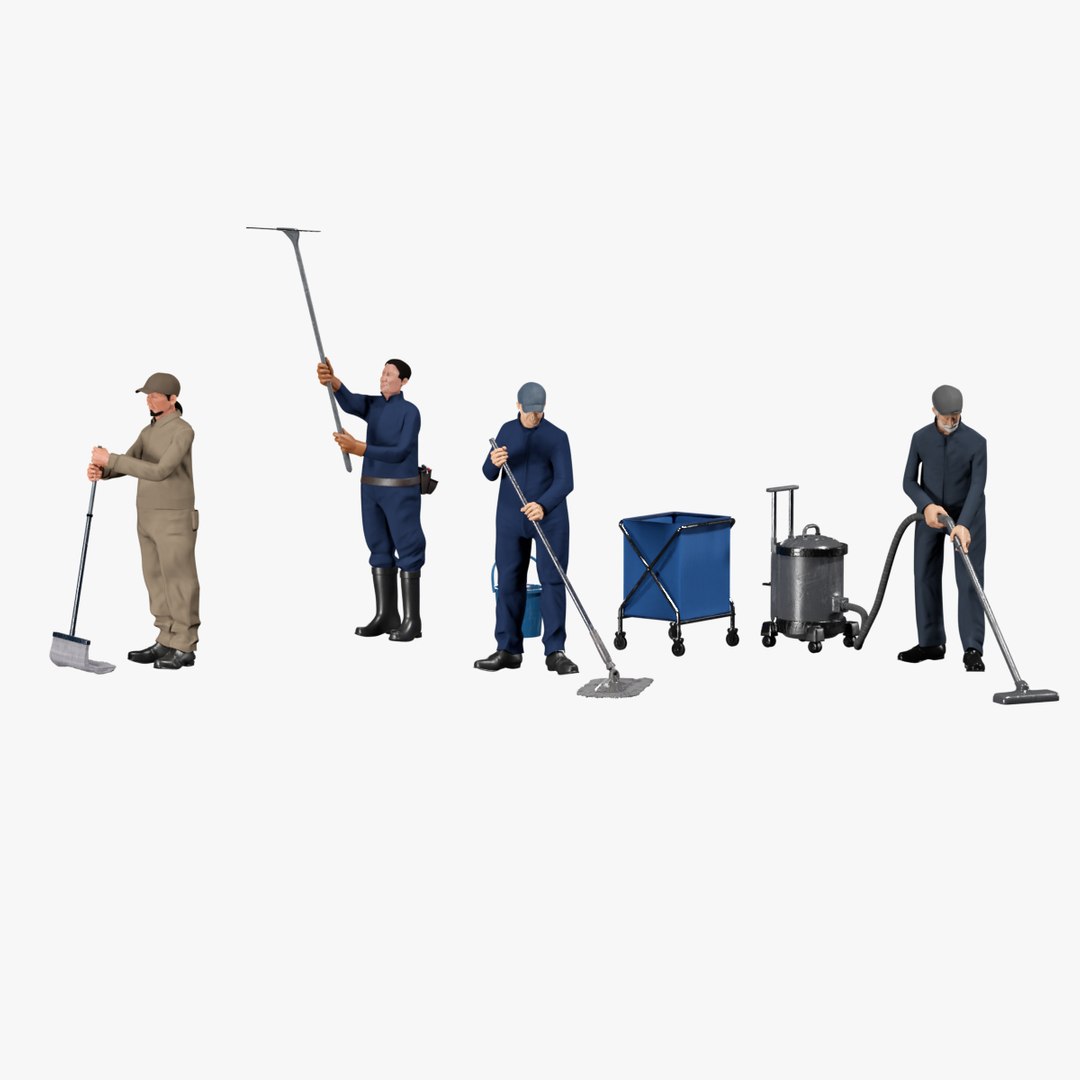 Mop Squeegee Vacuum 3D - TurboSquid 1701383