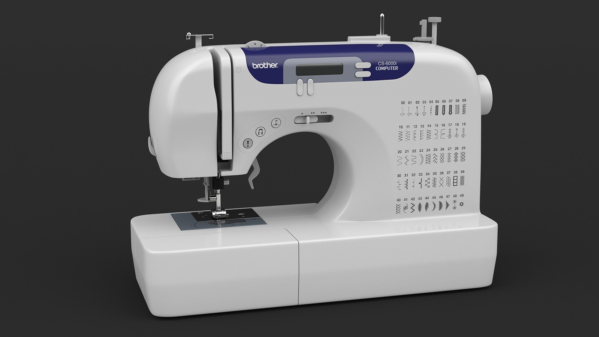 3D Brother CS6000i Sewing Machine Model - TurboSquid 2191781
