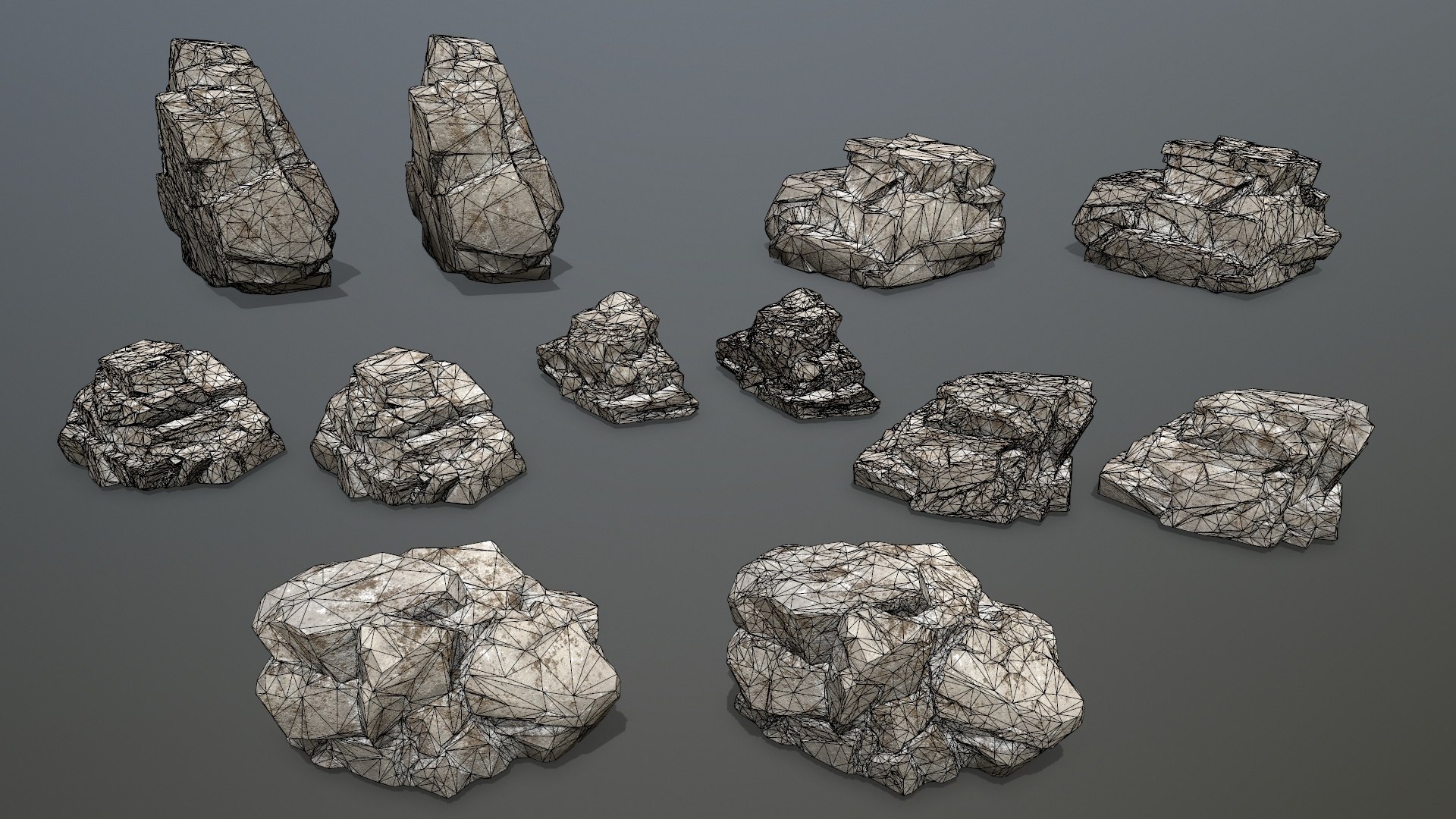 3D Rock Set - TurboSquid 1862939