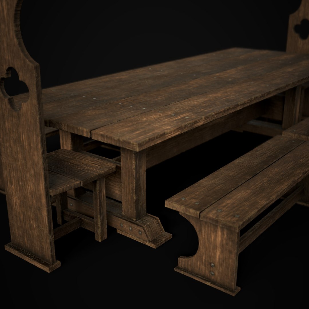 3D Ready Medieval Dining Table - TurboSquid 1405115