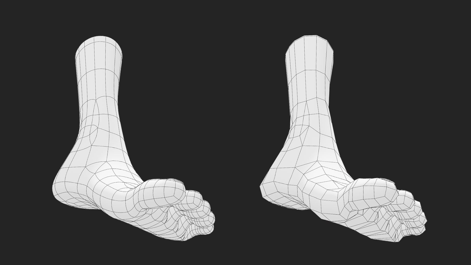 3D Female Foot In Cartoon Style Model - TurboSquid 1828301