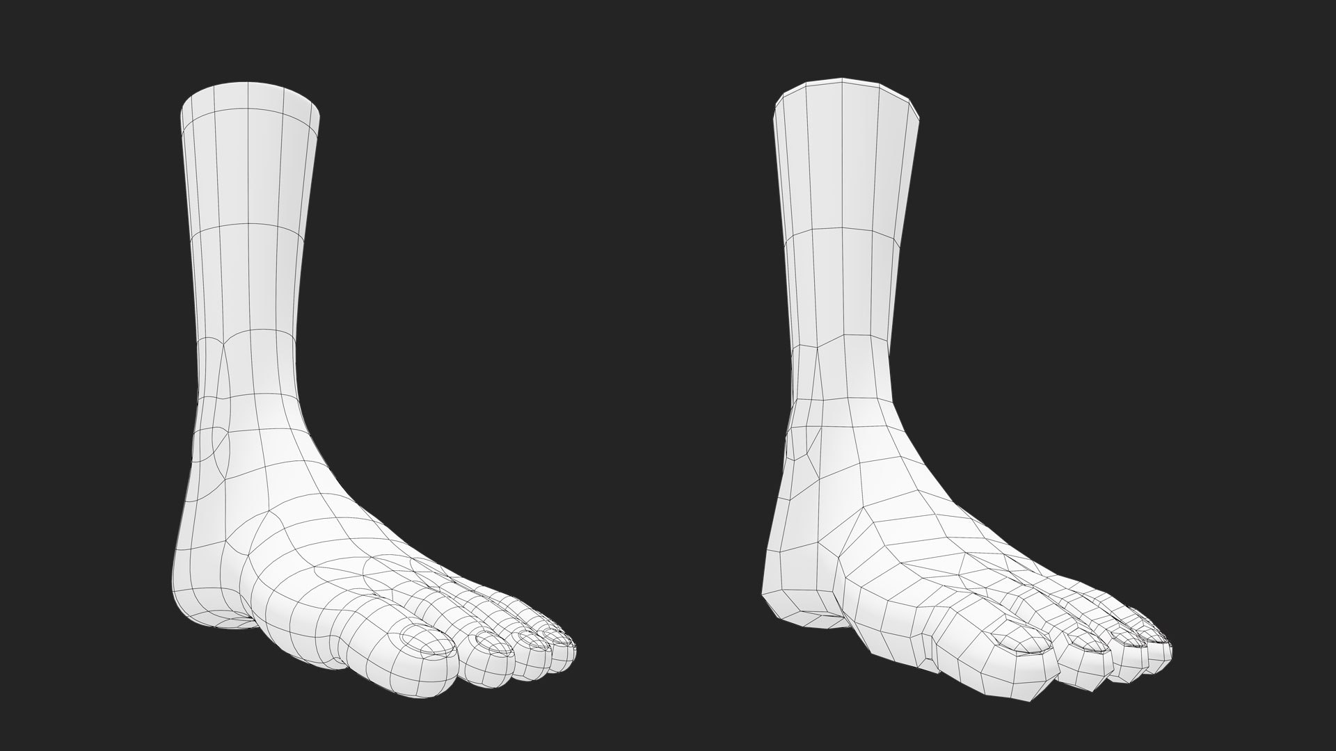 3D Female Foot In Cartoon Style Model - TurboSquid 1828301