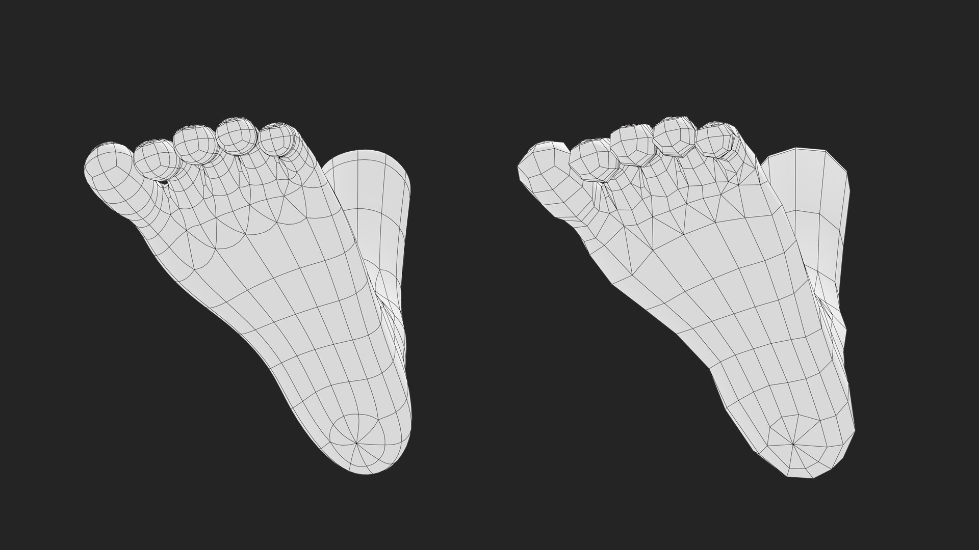 3D Female Foot In Cartoon Style Model - TurboSquid 1828301