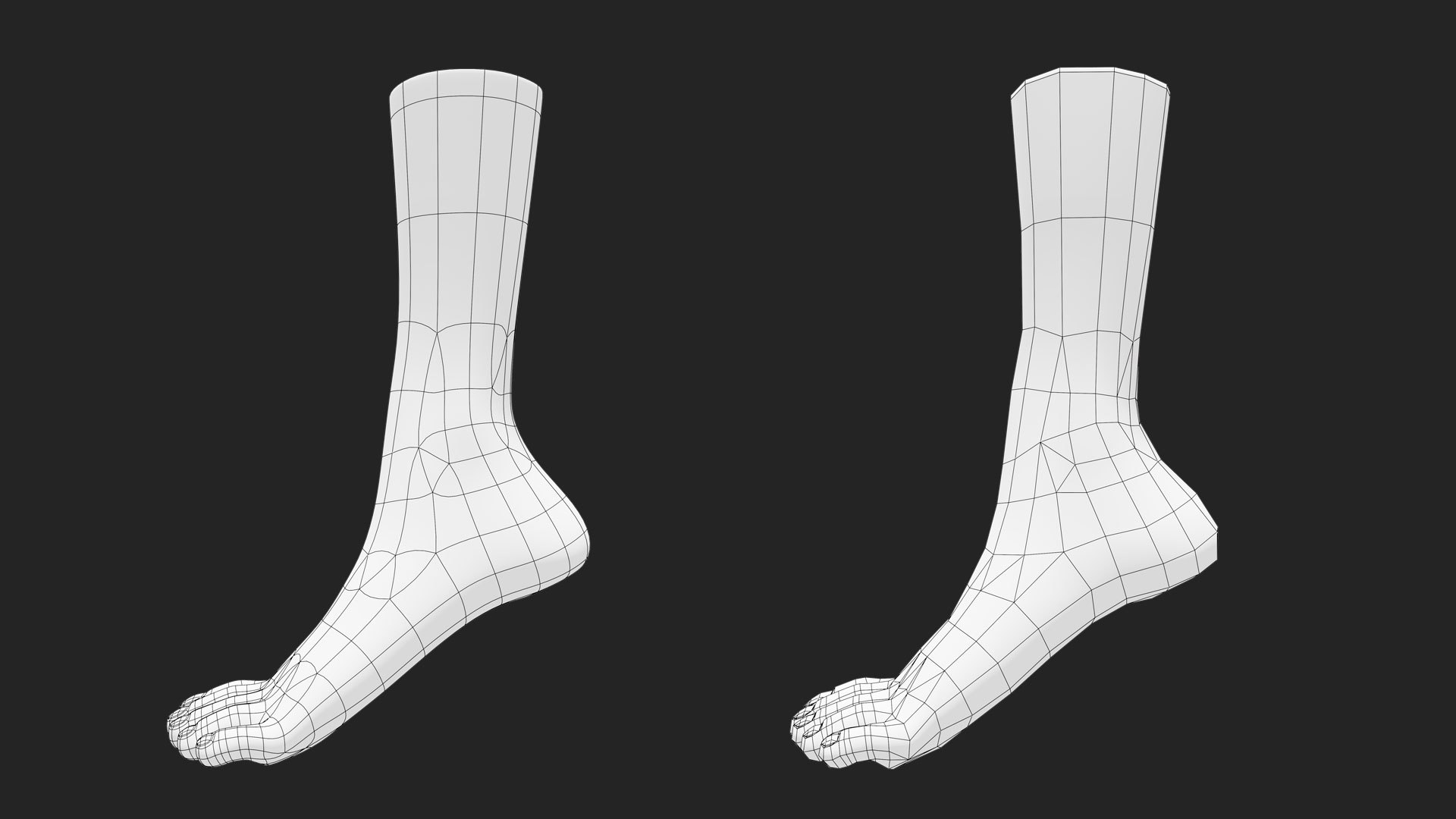 3D Female Foot In Cartoon Style Model - TurboSquid 1828301