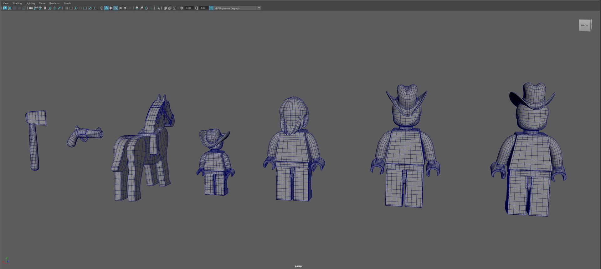 Lego Cowboy Family Model - TurboSquid 2386170