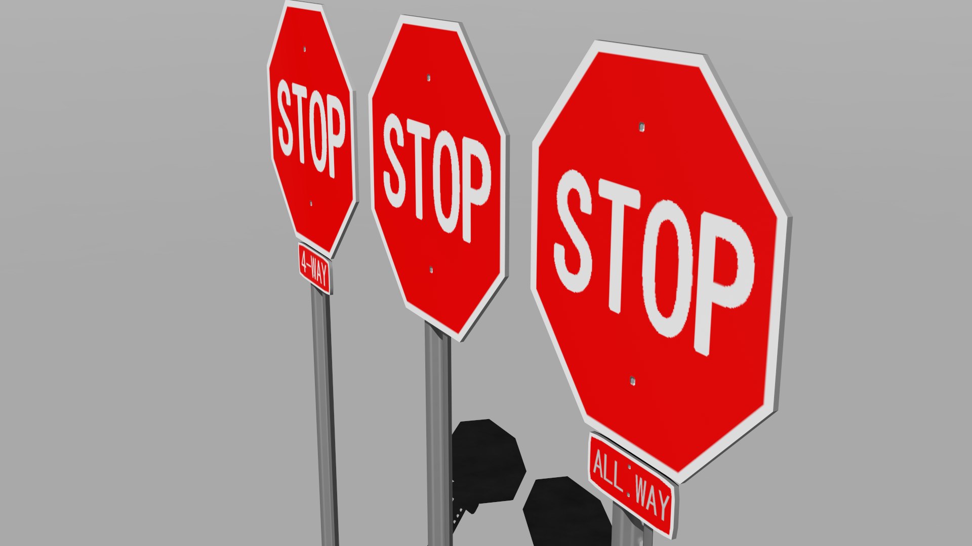 Stop Sign 3d Max