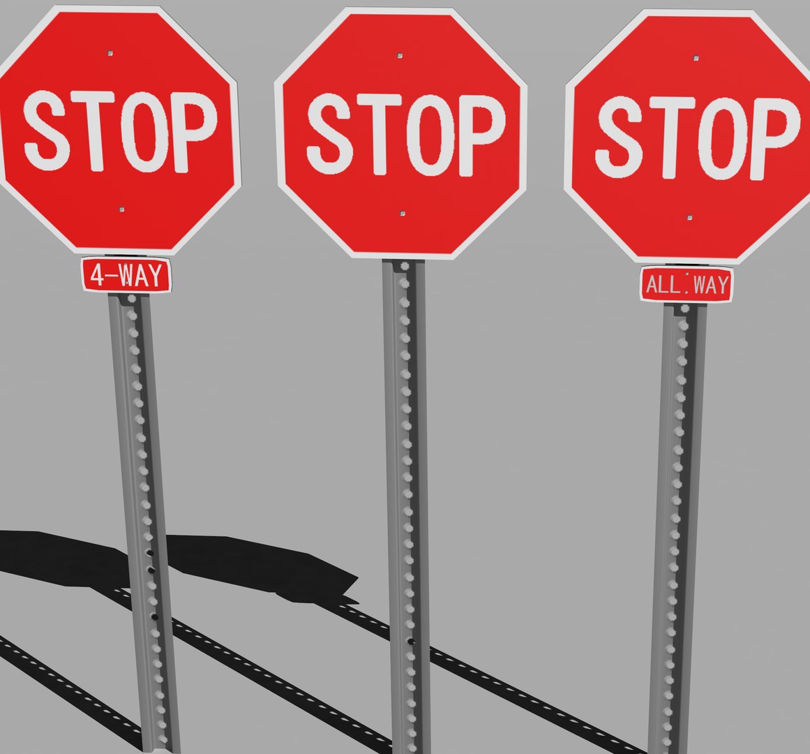 Stop Sign 3d Max