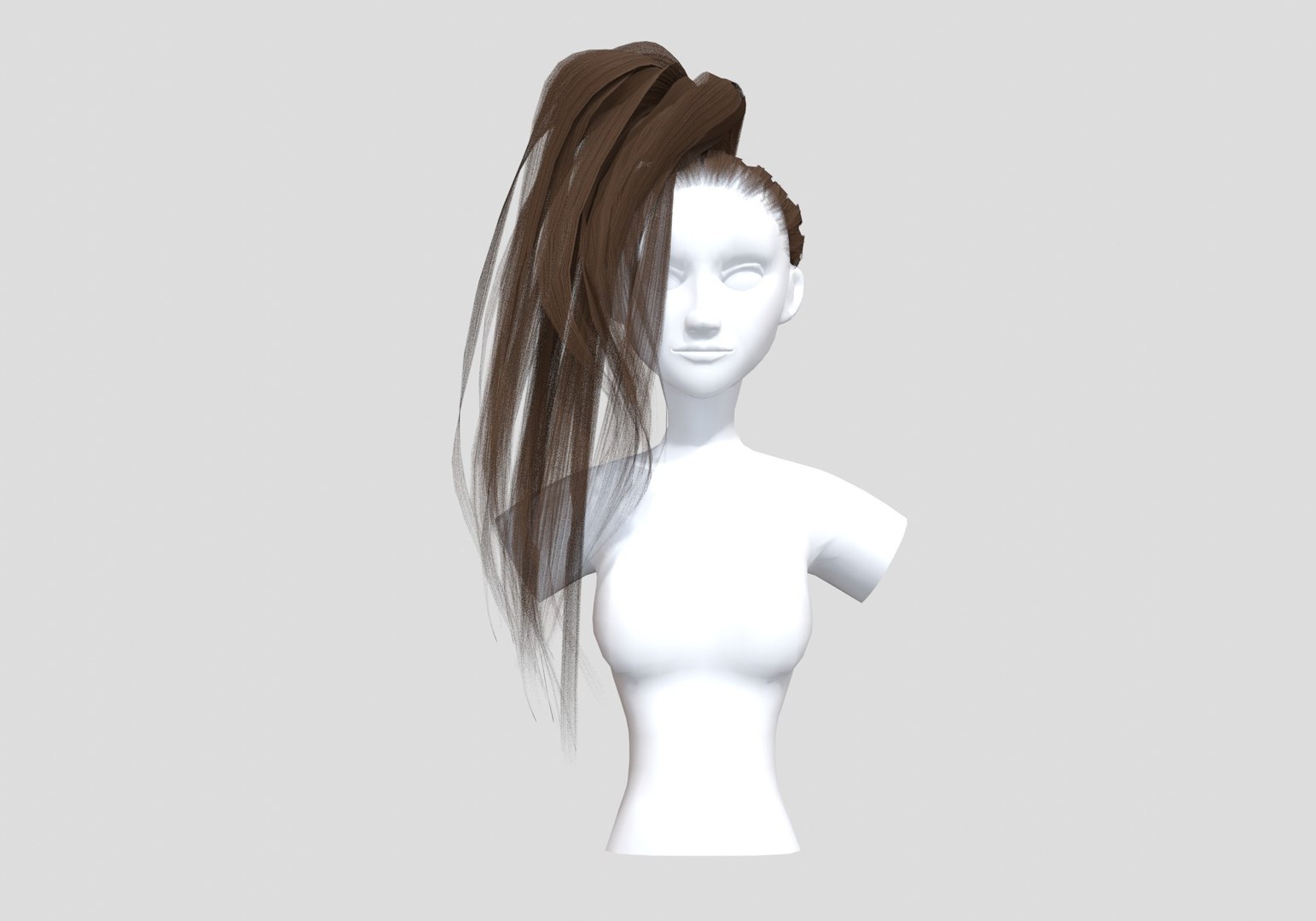 Stylized Female Hairstyle 3D Model - TurboSquid 1938141