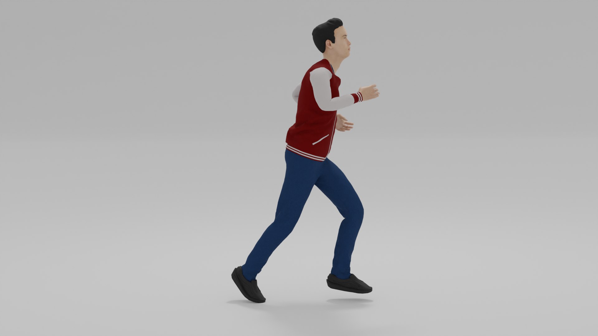 Varsity Man Run Animation Model - TurboSquid 2069541