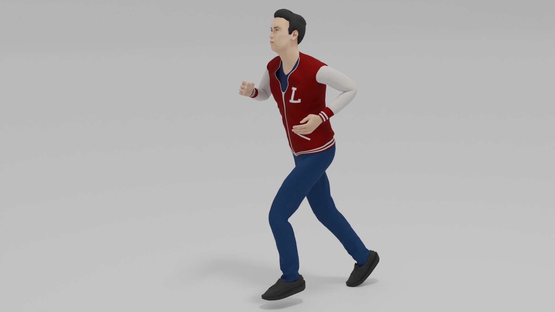 Varsity Man Run Animation Model - TurboSquid 2069541