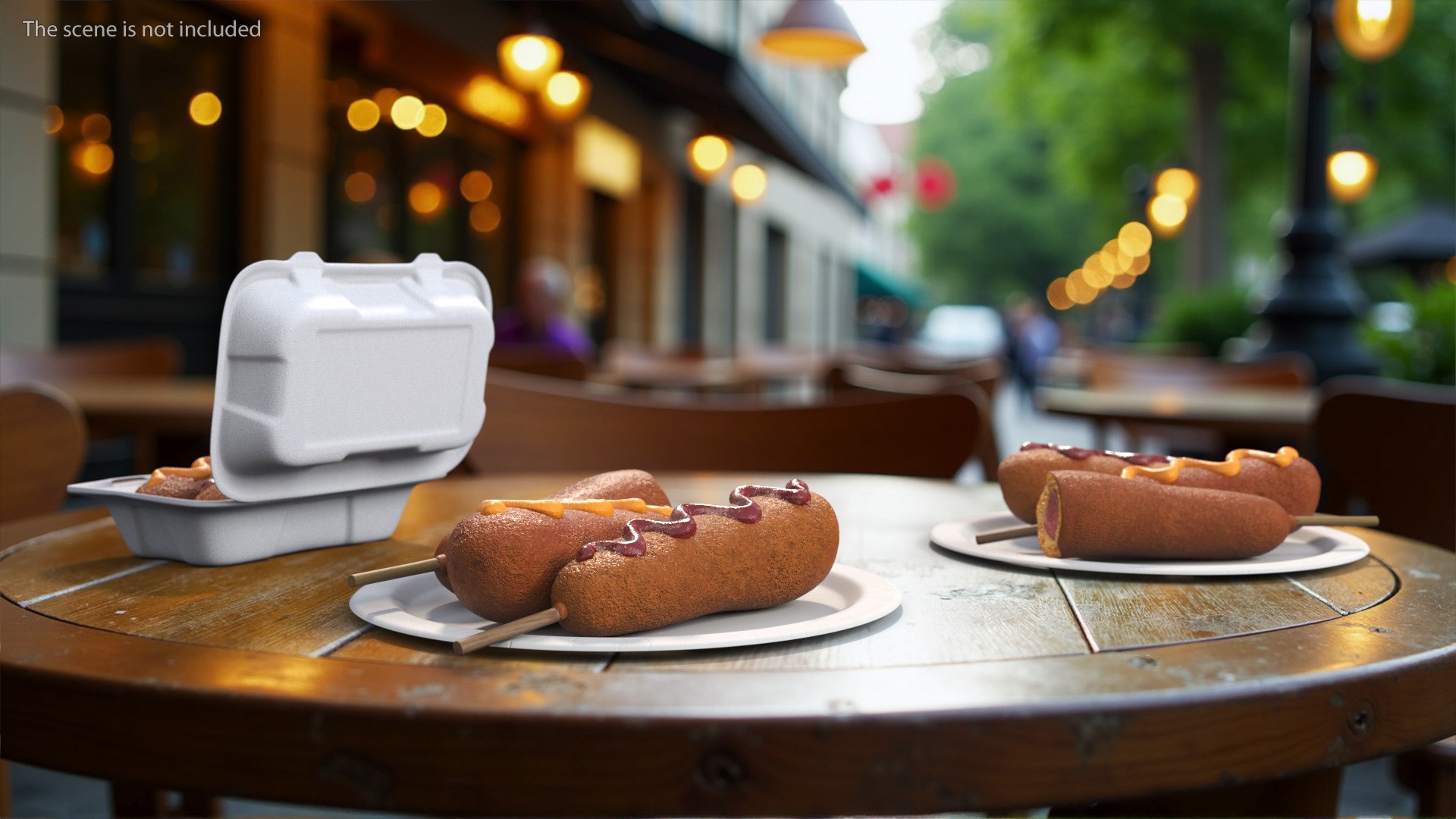 3D Corn Dogs On Plastic Plate Model - TurboSquid 2346062
